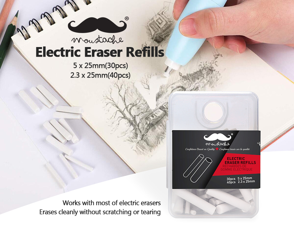 Electric Eraser Refills, 70 Pieces/Pack - Moustache®
