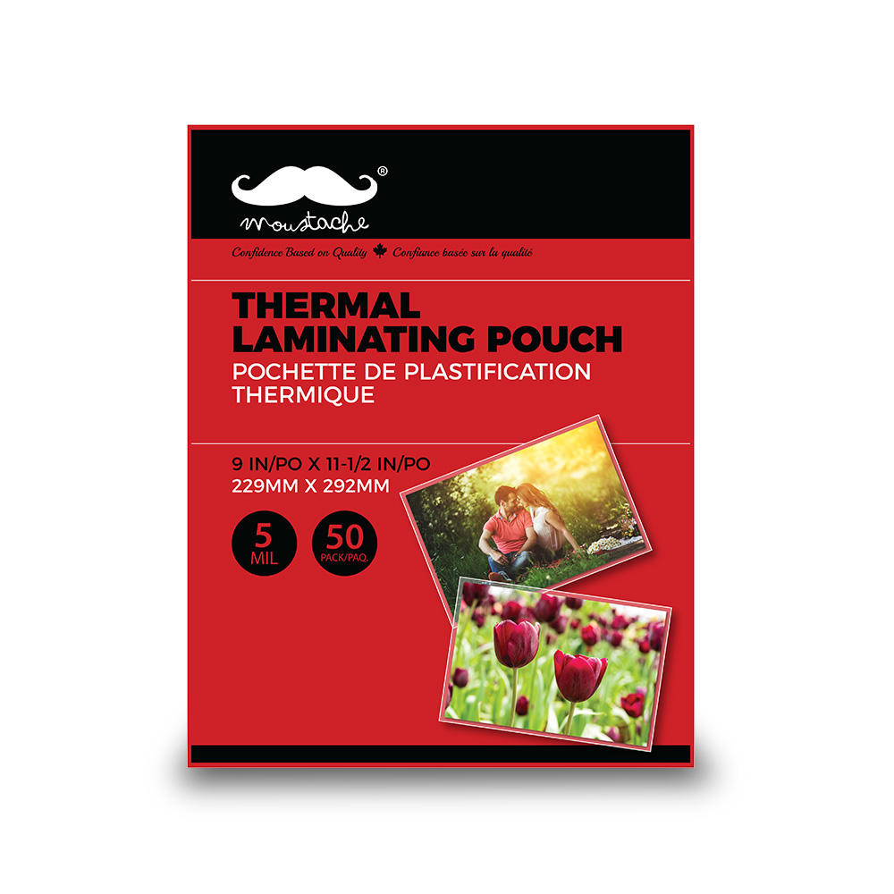 Moustache® Thermal Laminating Pouch, Letter Size, 3 MIL, 50/Pack
