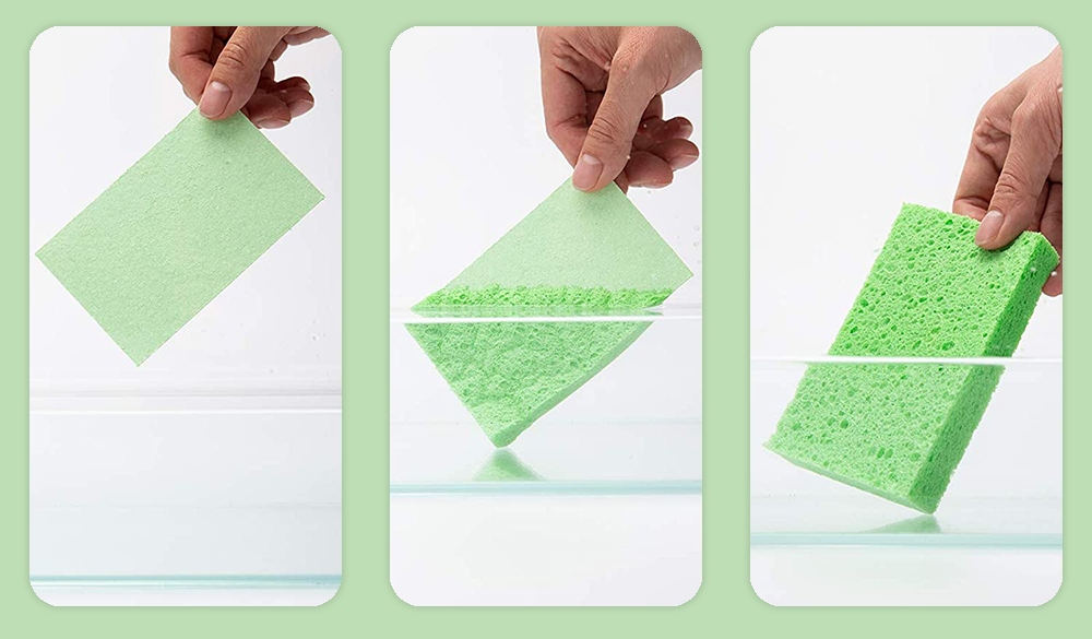 Compressed Cellulose Sponges, Multi-Use Non-Scratch Cleaning Scrub ...