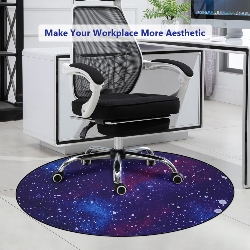 Anti-Slip Galaxy Gaming Chair Mat for Hardwood Floor - Moustache®