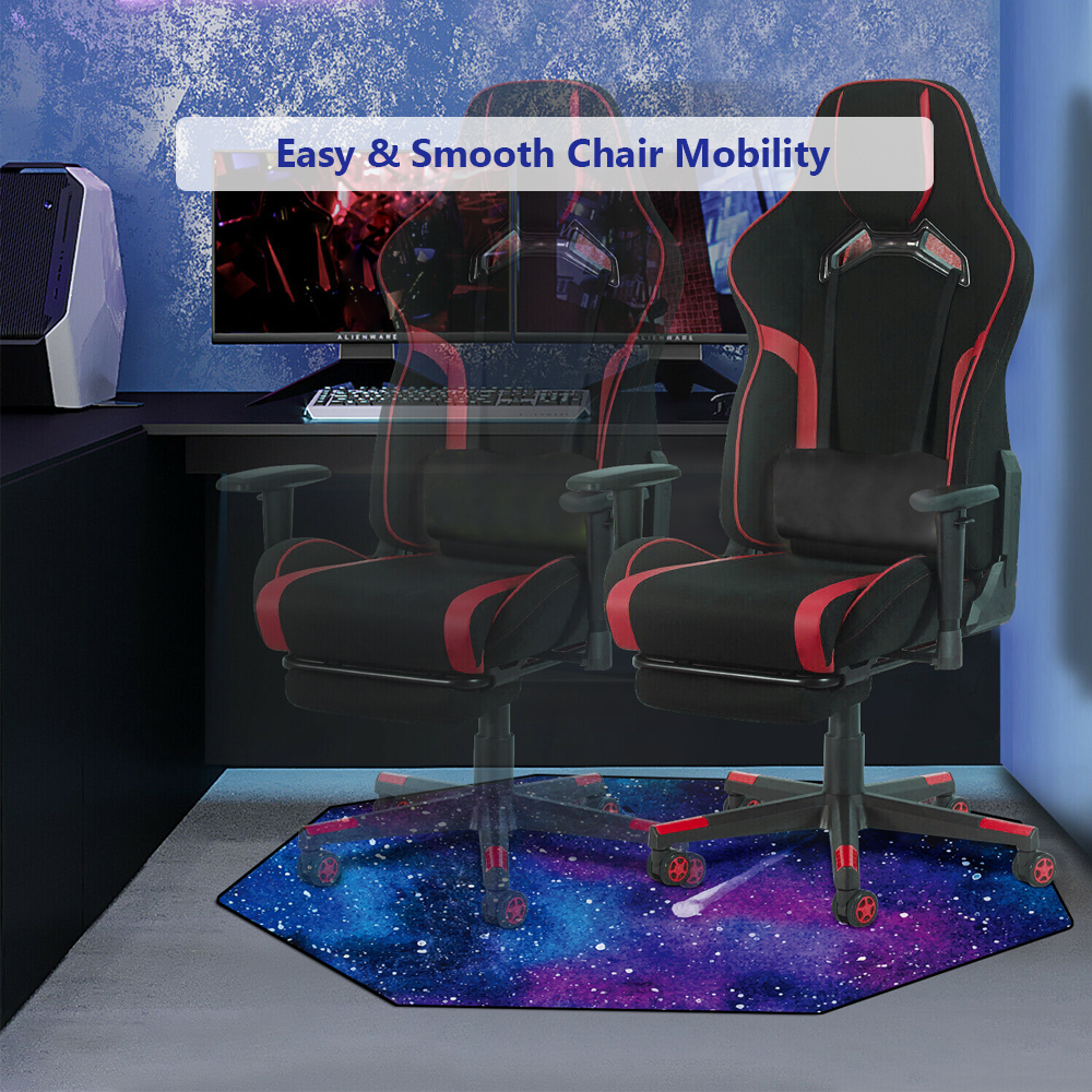 Anti-Slip Galaxy Gaming Chair Mat for Hardwood Floor - Moustache®