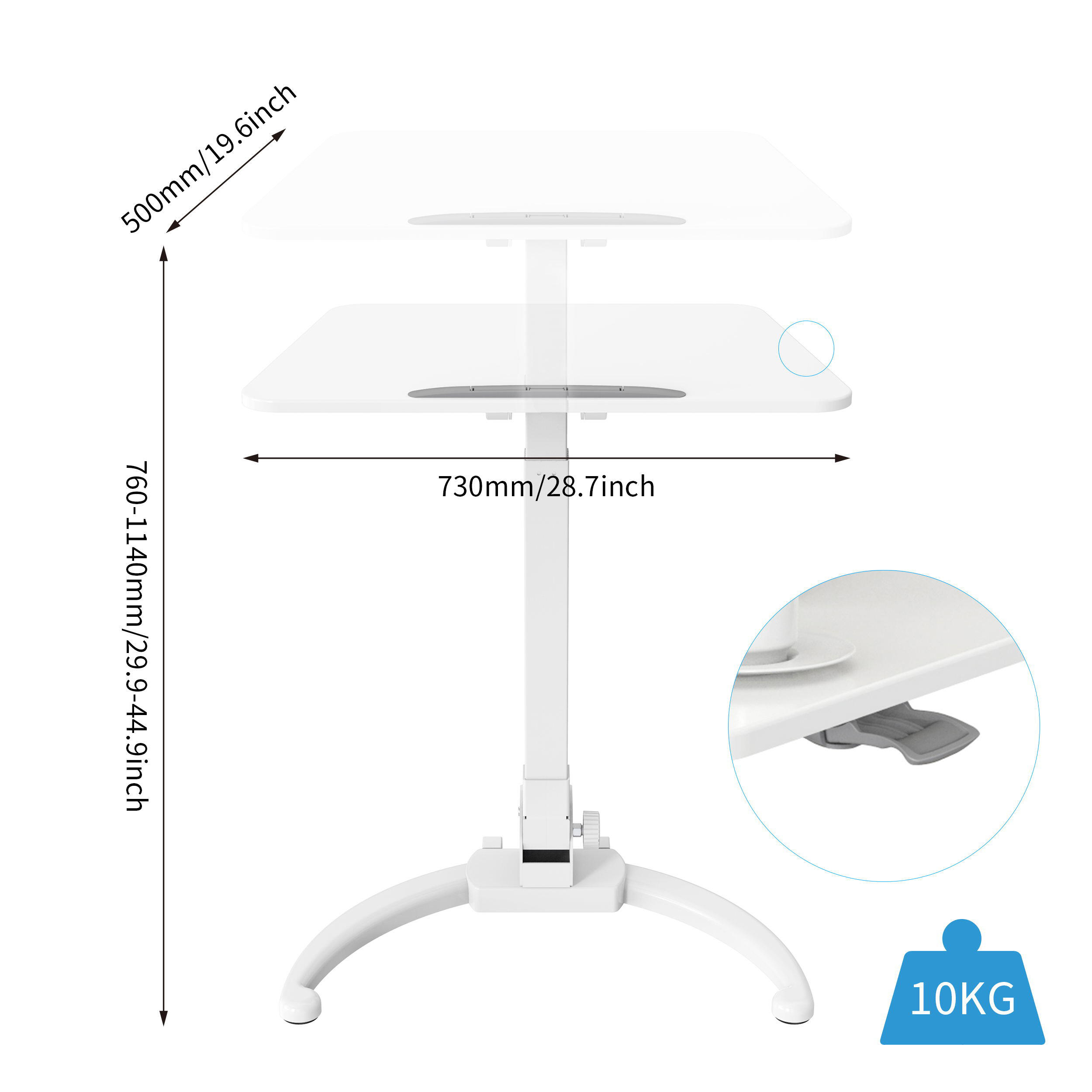 Fully Foldable Mobile Laptop Stand Height Adjustable Computer ...