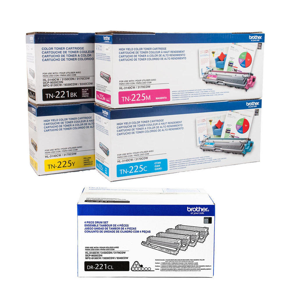 Compatible Toner Cartridge Combo for Brother TN-221BK TN-225