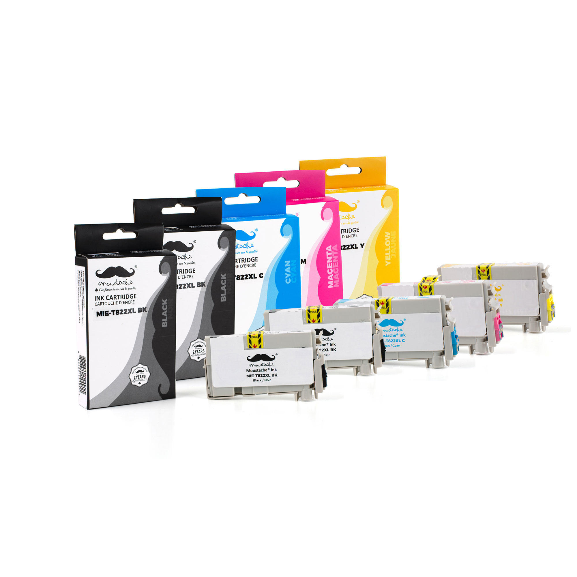 Epson T822XL Compatible Ink Cartridge Combo High Yield BK/C/M/Y ...