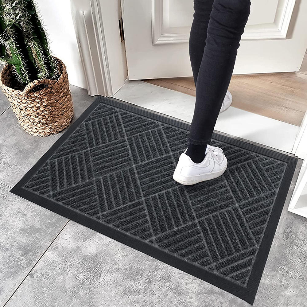 Thick and Non-Slip Front Door Entrance Doormat with Trap Dirt and ...