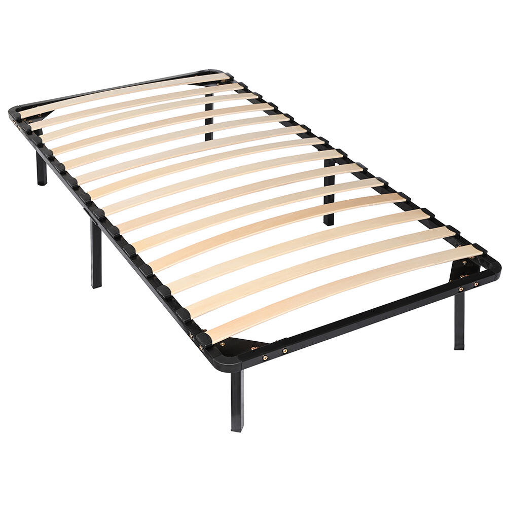 Full Size Bed Frame with Headboard, Heavy-Duty Metal Slats Bed Frame ...