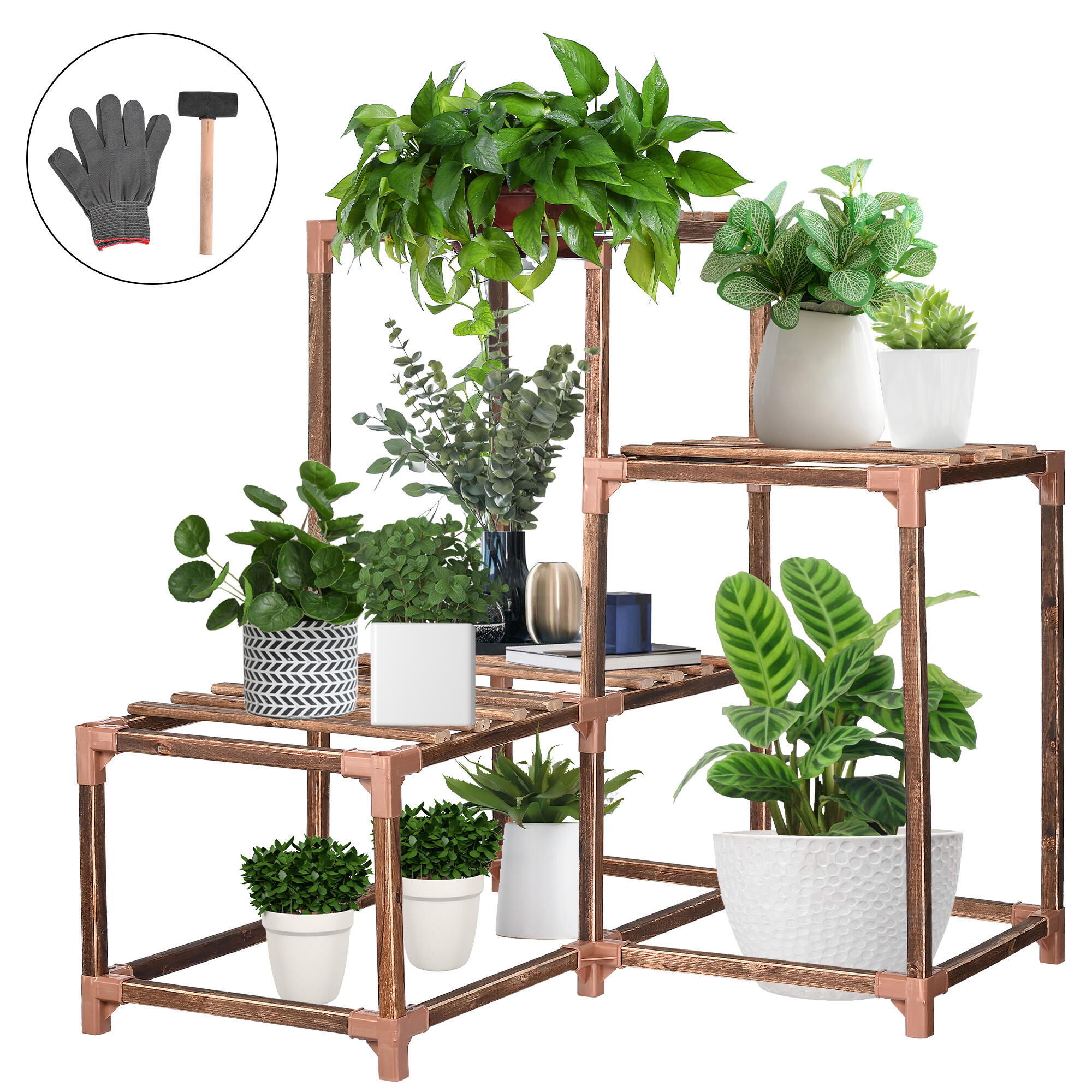 High-Quality Wood Flower Stands - Indoor/Outdoor Use