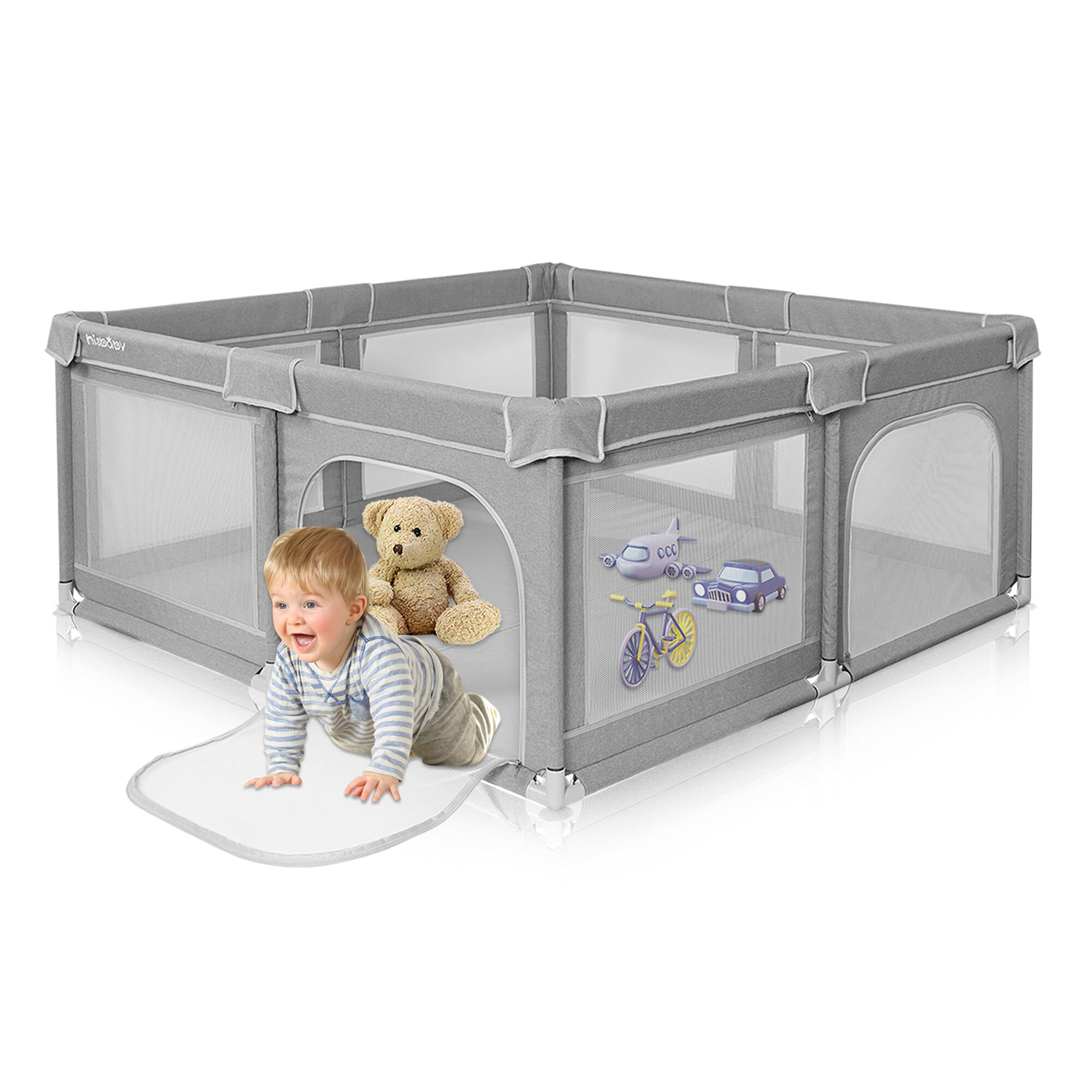 14-Panel Foldable Indoor & Outdoor Baby Playpen - LIVINGbasics